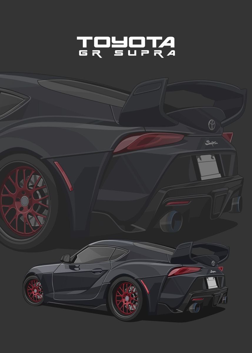 'Toyota Gr Supra' Poster, picture, metal print, paint by capture art ...