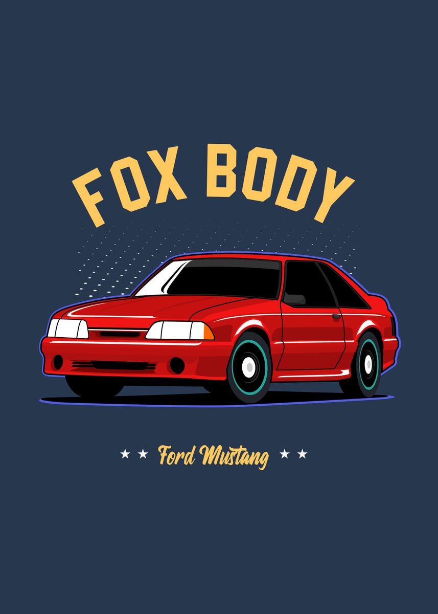 'Fox Body Muscle Cars' Poster, picture, metal print, paint by Masje ...