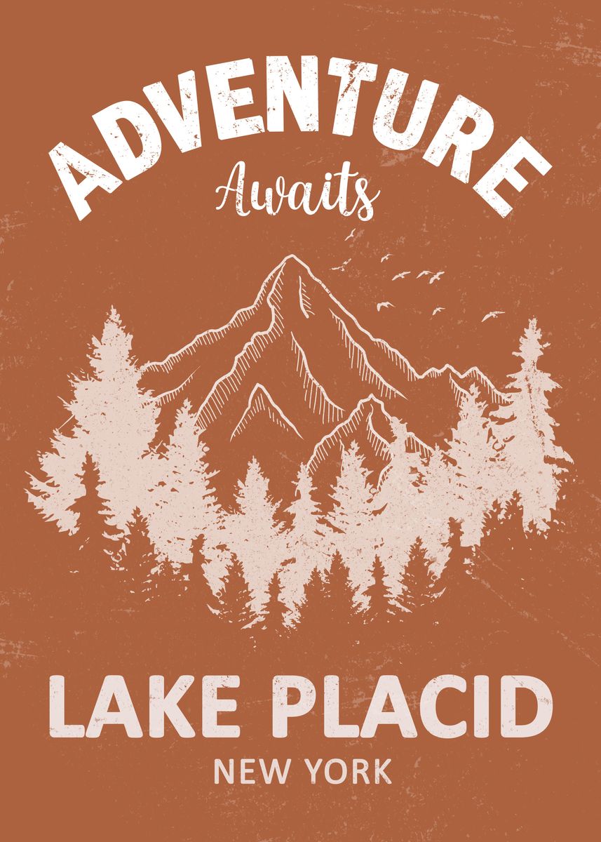 'New York Lake Placid' Poster, picture, metal print, paint by Jamestar ...