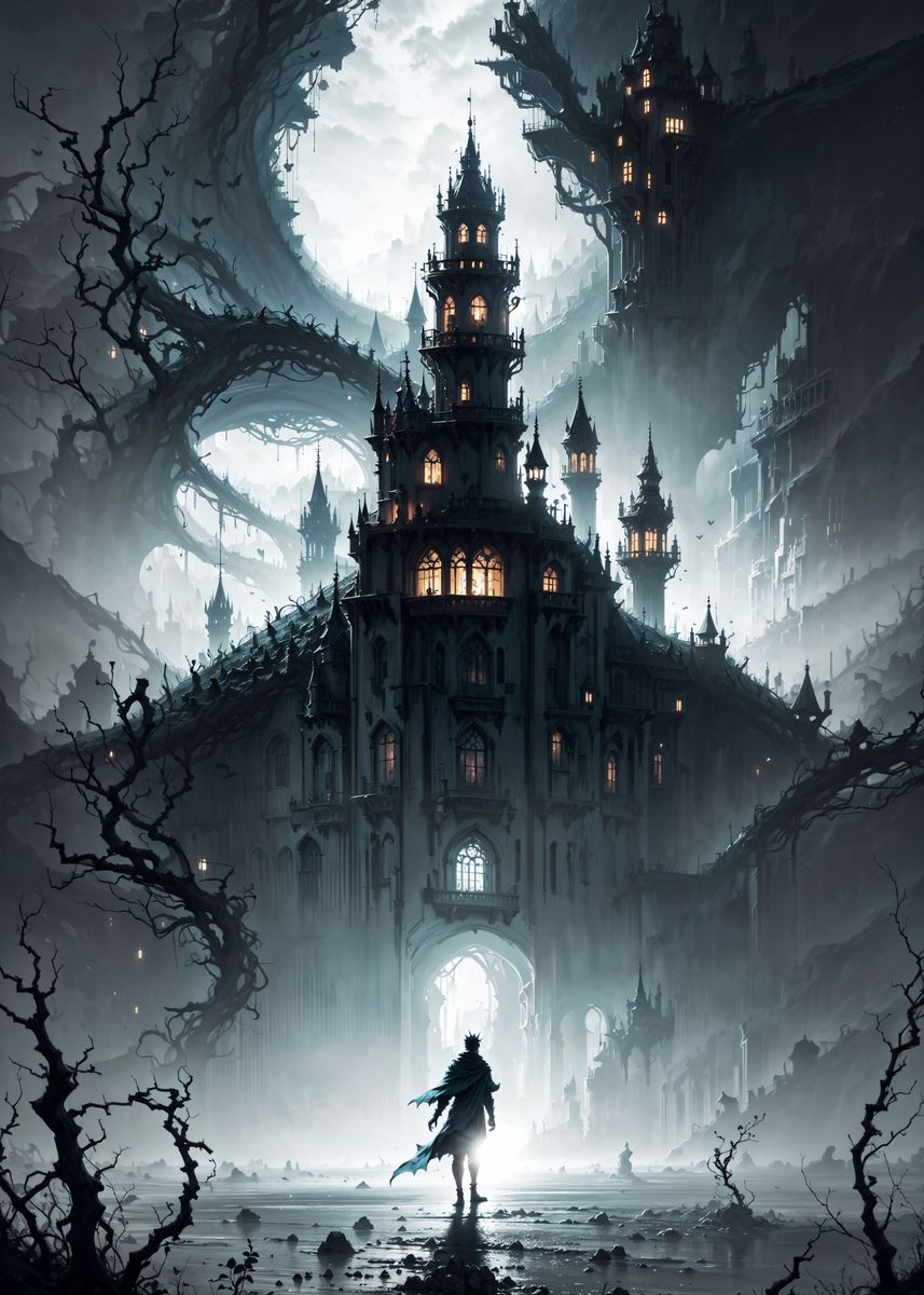 'Dark Castle' Poster by DervlexArt | Displate