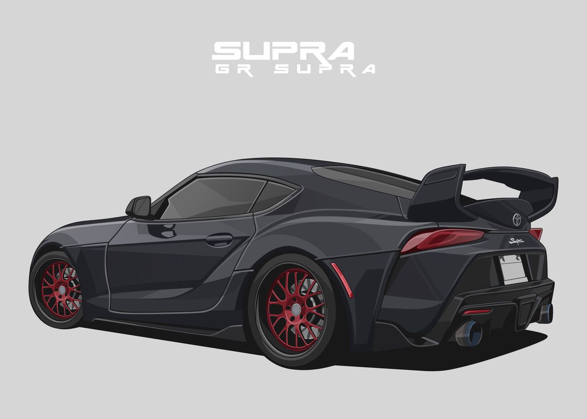 'Toyota Gr Supra' Poster by capture art | Displate