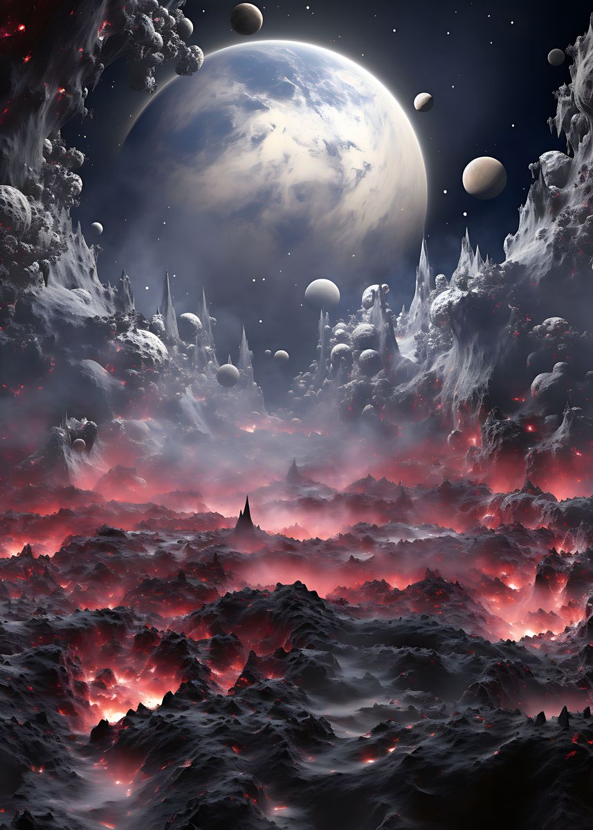 'Robotic Universe ' Poster, picture, metal print, paint by ...