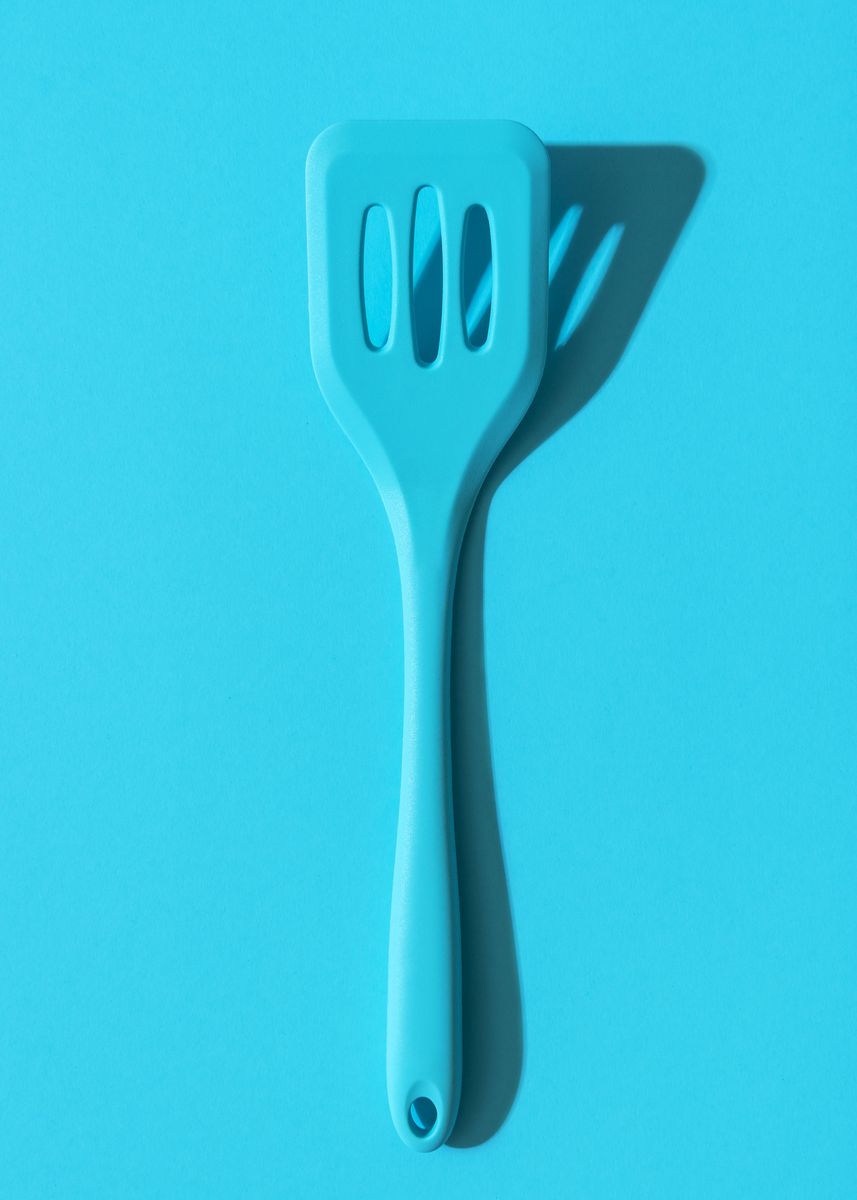 'Blue spatula minimalist' Poster, picture, metal print, paint by ...