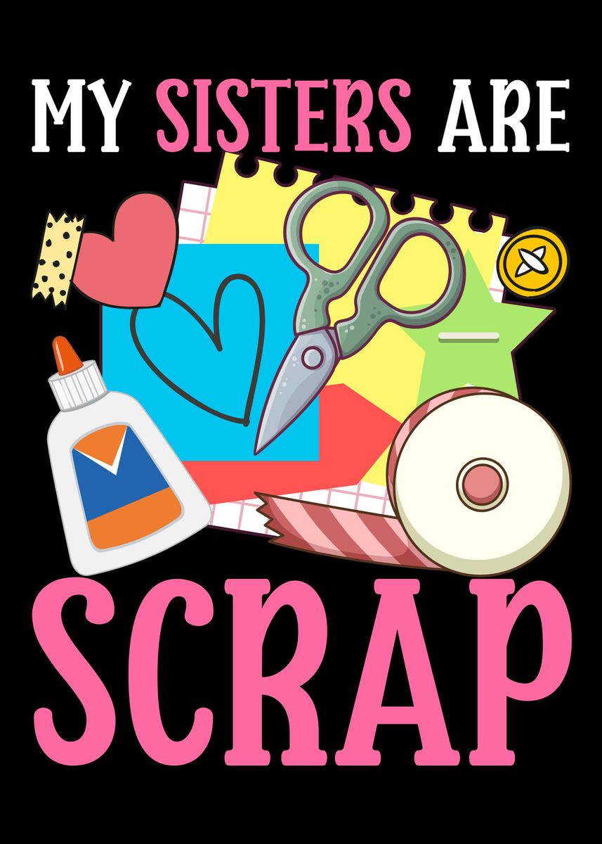 'Scrapbooking Scrapbooker' Poster, picture, metal print, paint by ...