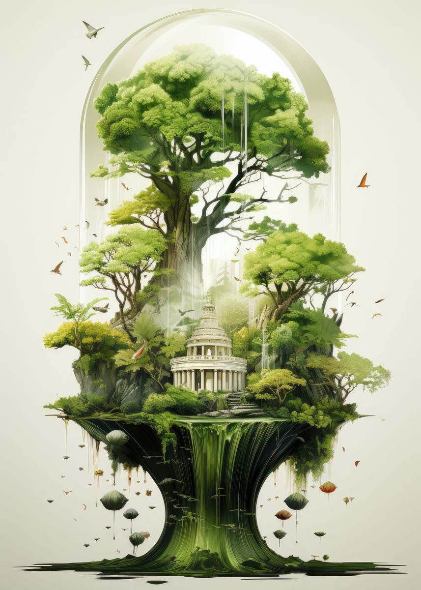 'Sustainable Green Art' Poster, picture, metal print, paint by Steven ...