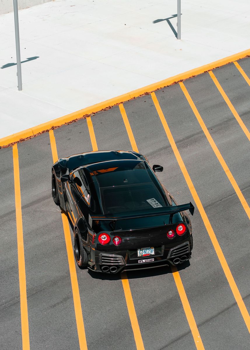 'Nissan GTR Widebody' Poster, picture, metal print, paint by Andrew ...
