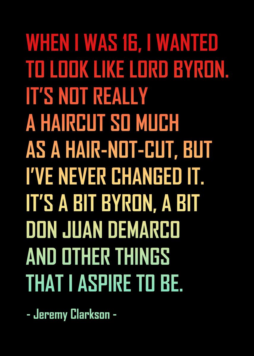 'Jeremy Clarkson Quotes' Poster, picture, metal print, paint by Khoyrur ...