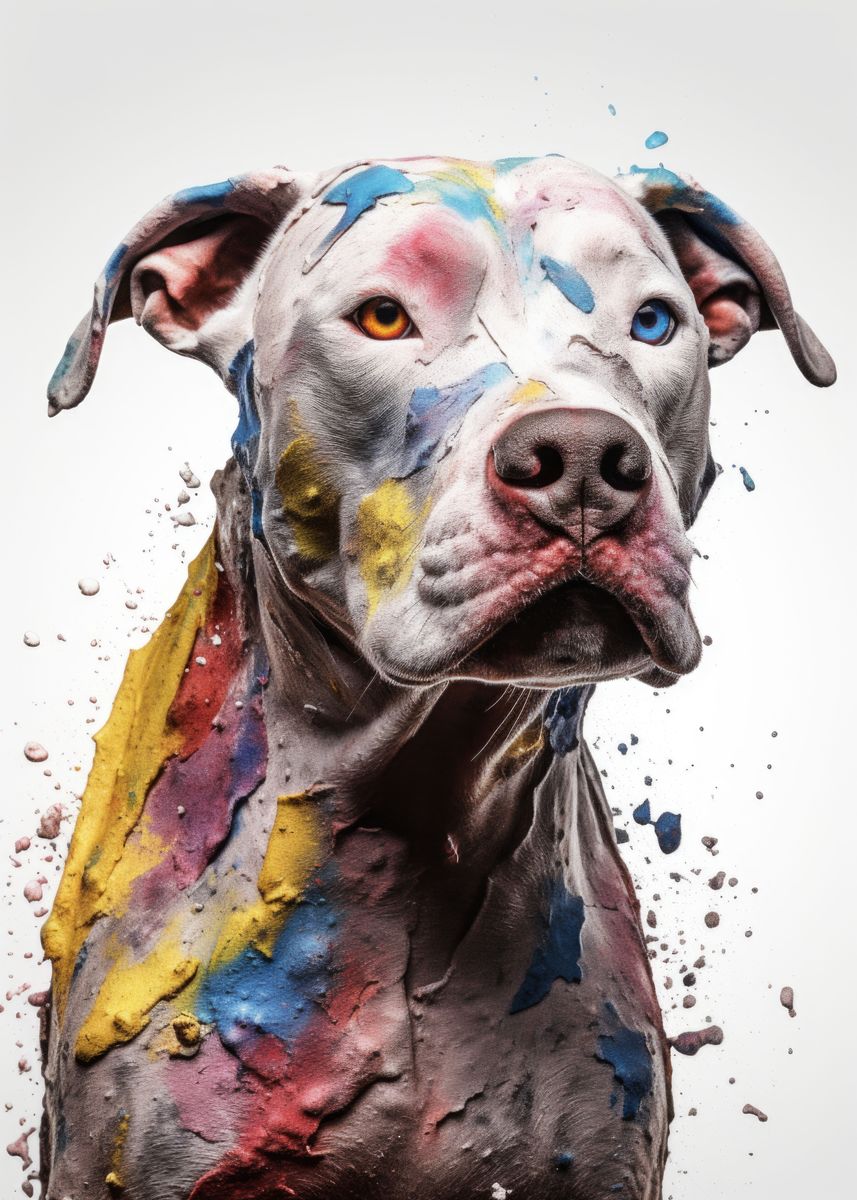 'Painted Marble Dog' Poster, picture, metal print, paint by Stylianos ...