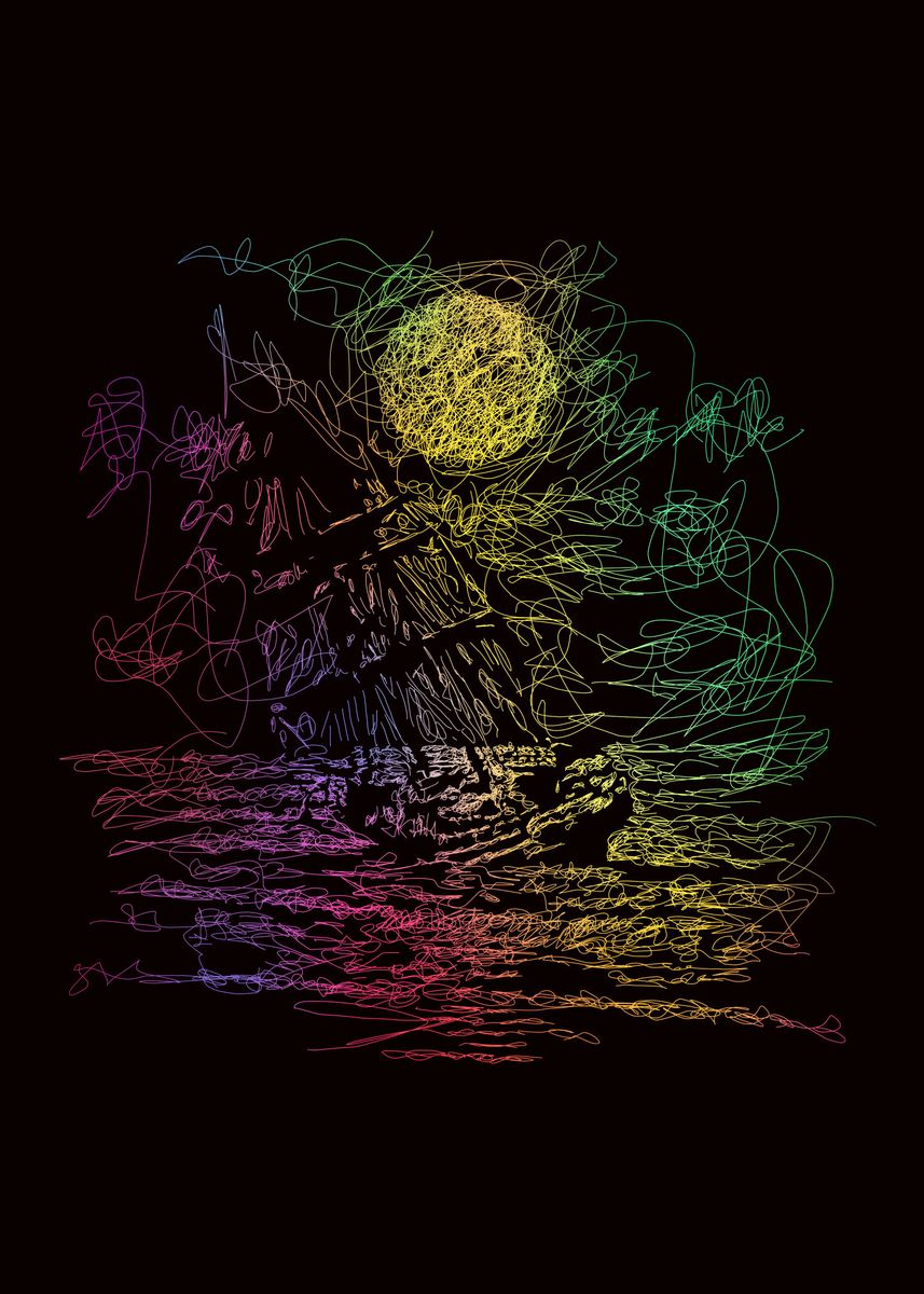 'Sailboat Colorful ' Poster, picture, metal print, paint by Evan ...