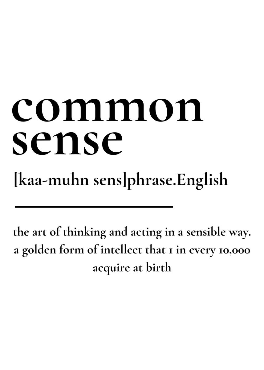 'Funny Office commom sense' Poster, picture, metal print, paint by ...
