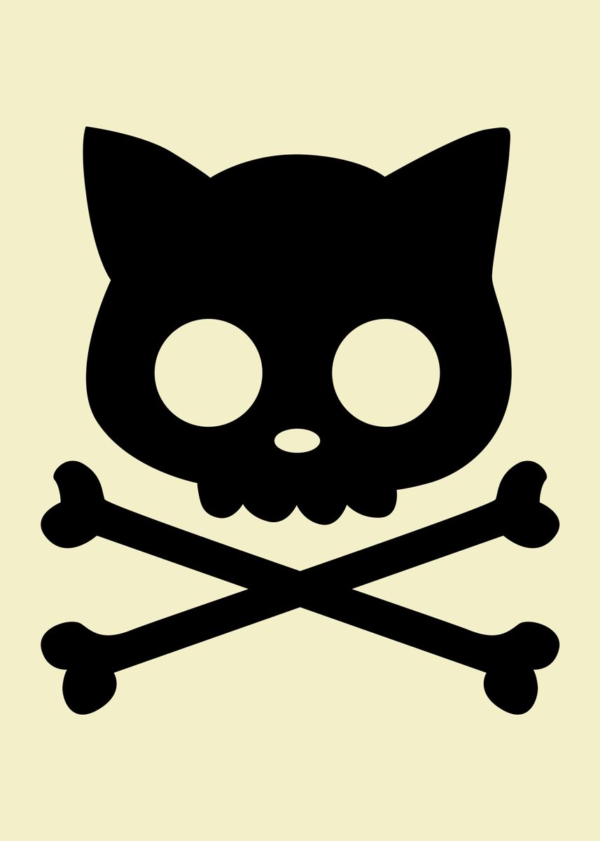 'Cat Pirates White' Poster, picture, metal print, paint by Muezzahero ...