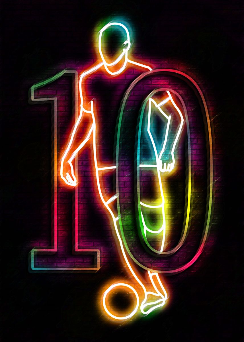 'back number 10' Poster, picture, metal print, paint by Izmo Scribbles ...