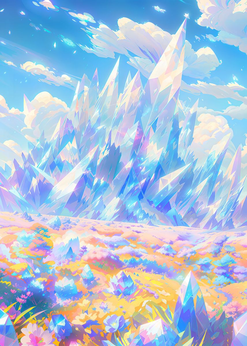 'Crystallized Fields' Poster, picture, metal print, paint by Where is ...