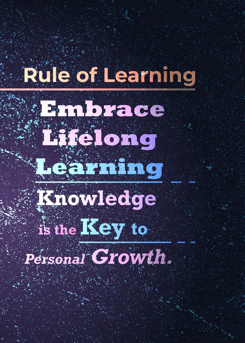 'Rule of Learning' Poster, picture, metal print, paint by Ilhamqrov ...