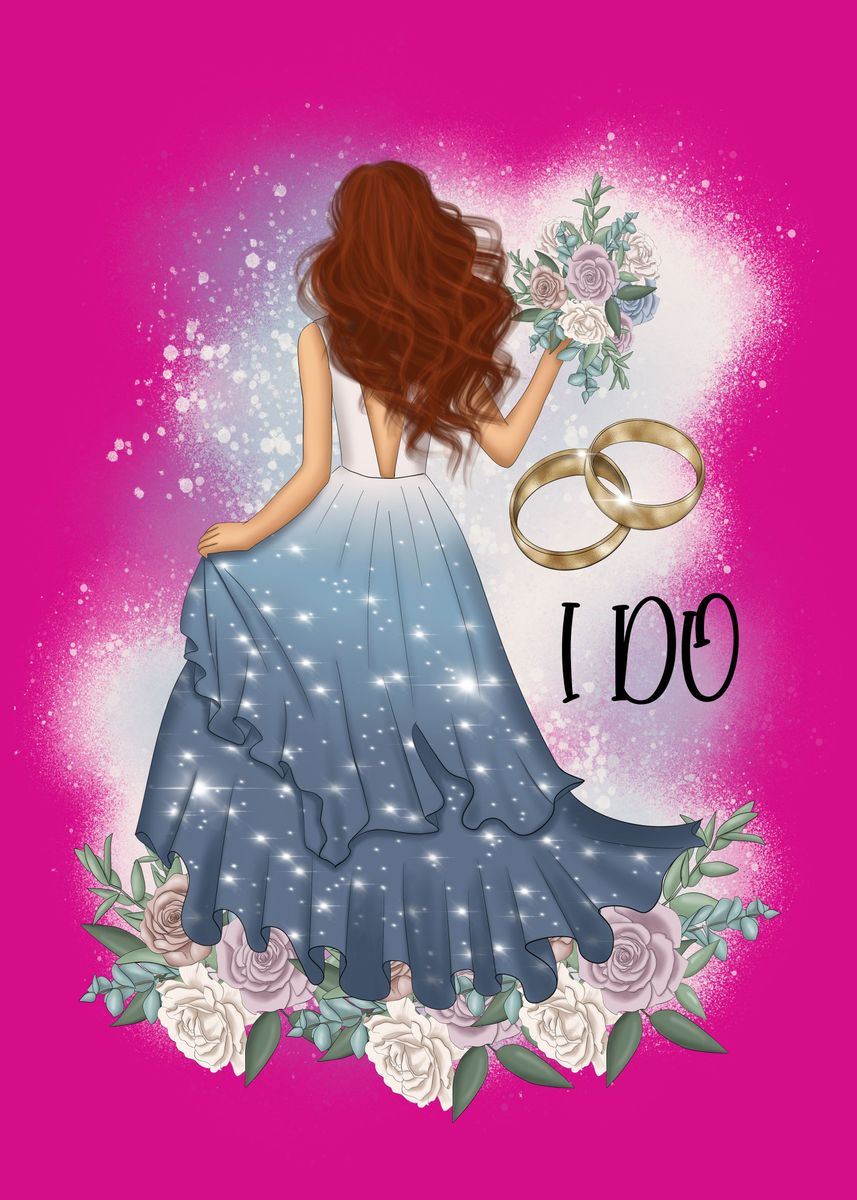 'The bride says I do' Poster, picture, metal print, paint by arkitekta ...