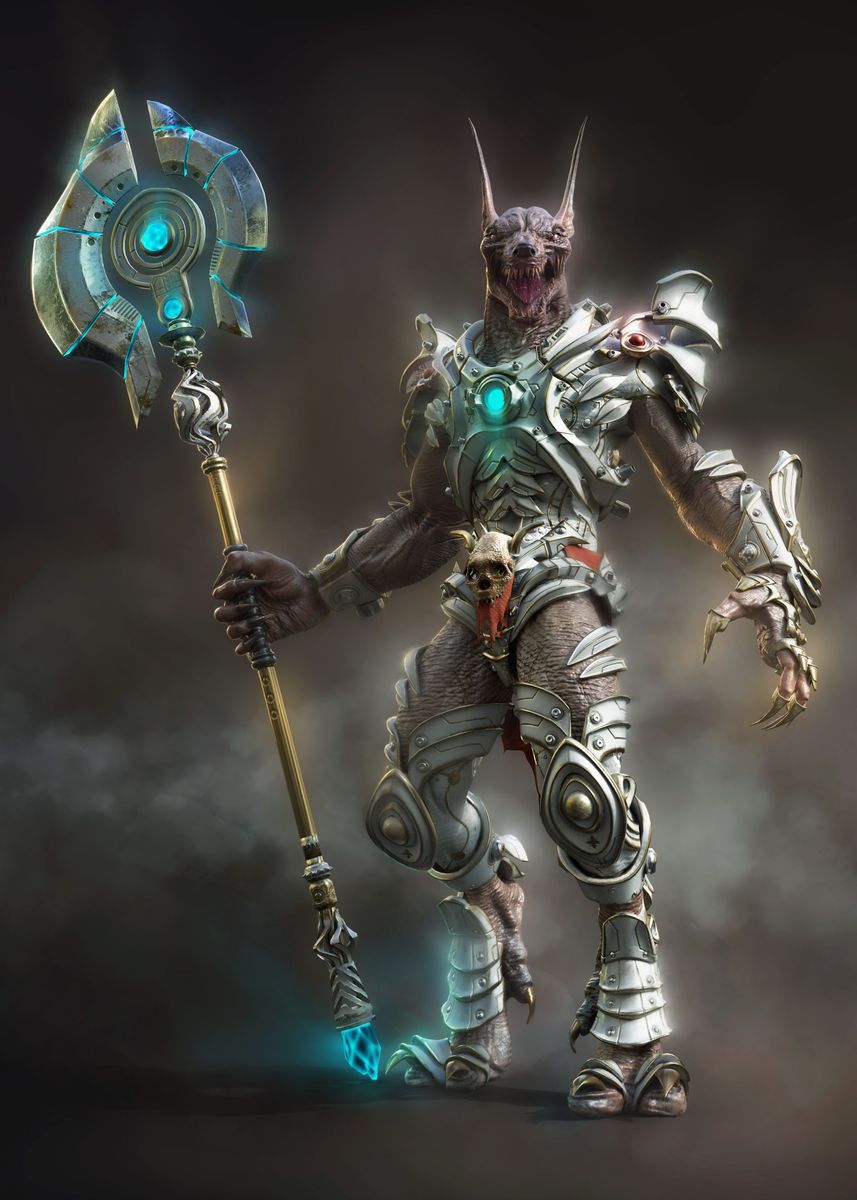 'Anubis' Poster, picture, metal print, paint by TkSam | Displate