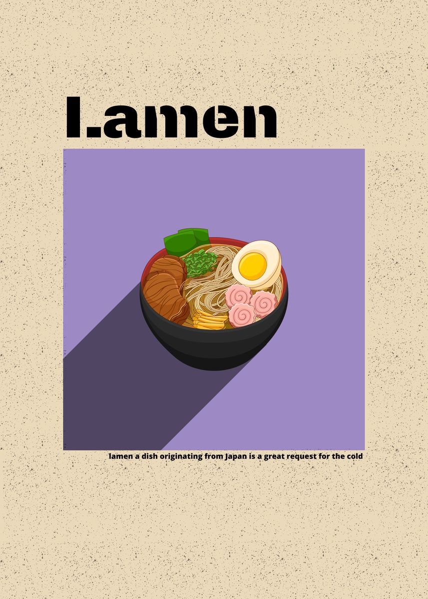'Lamen love' Poster, picture, metal print, paint by EDSON RAMOS | Displate