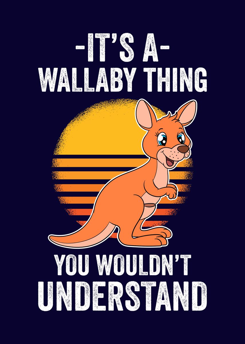 'Funny Wallaby' Poster by MzumO | Displate