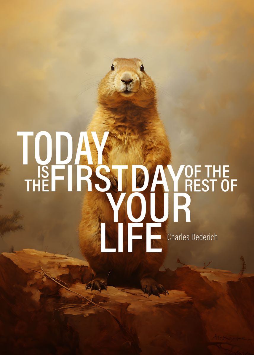 'Rest of life typography' Poster, picture, metal print, paint by ...