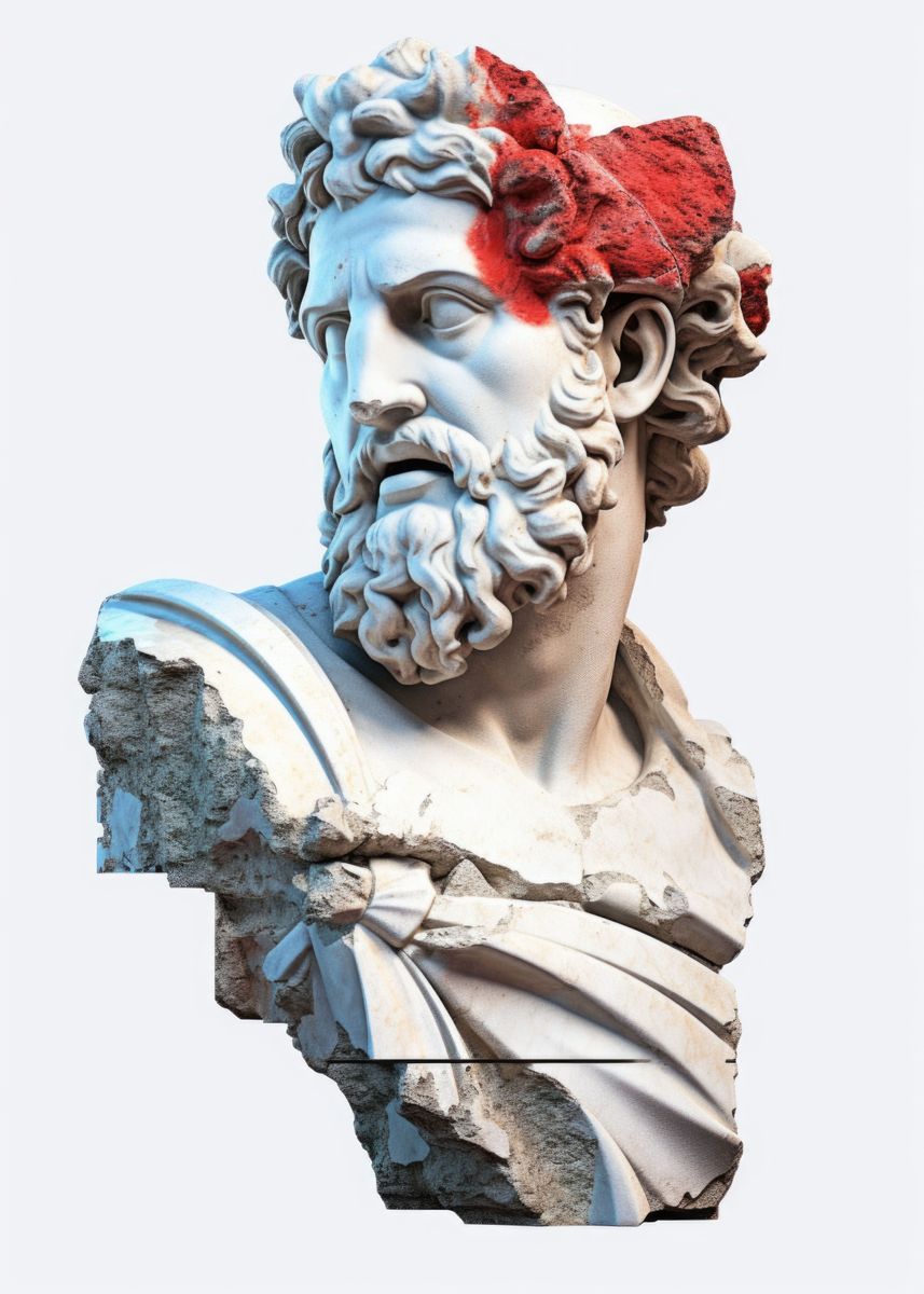 'Painted Marble Statue 4' Poster, picture, metal print, paint by ...