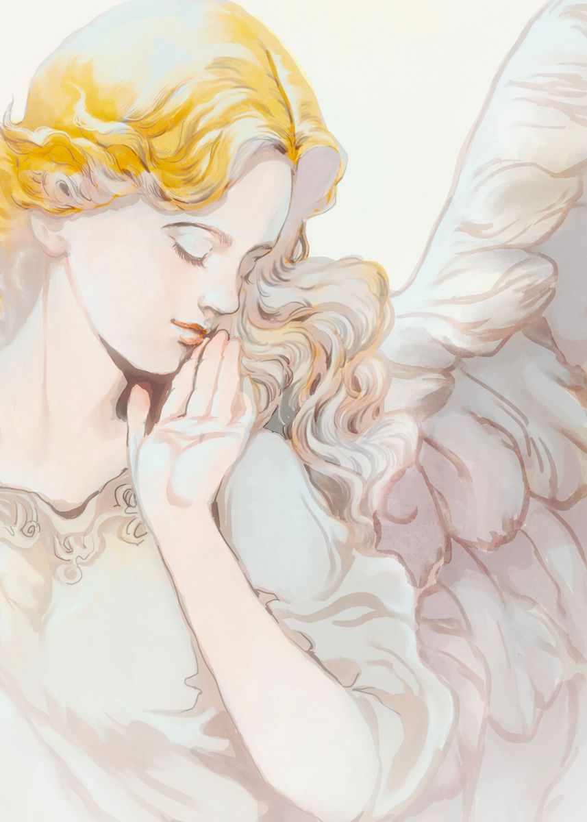 'A smiling angel girl' Poster, picture, metal print, paint by Hedy CHEN ...