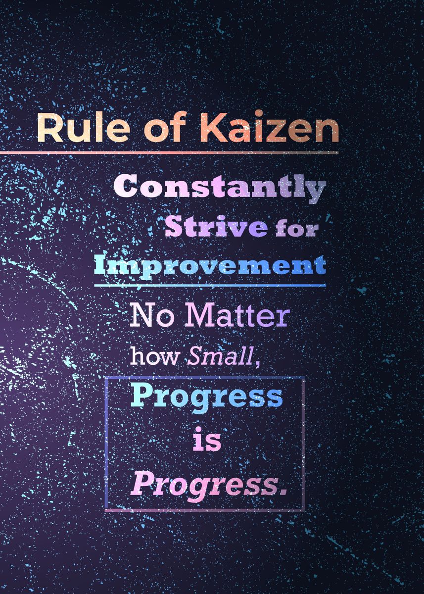 'Rule of Kaizen' Poster, picture, metal print, paint by Ilhamqrov ...