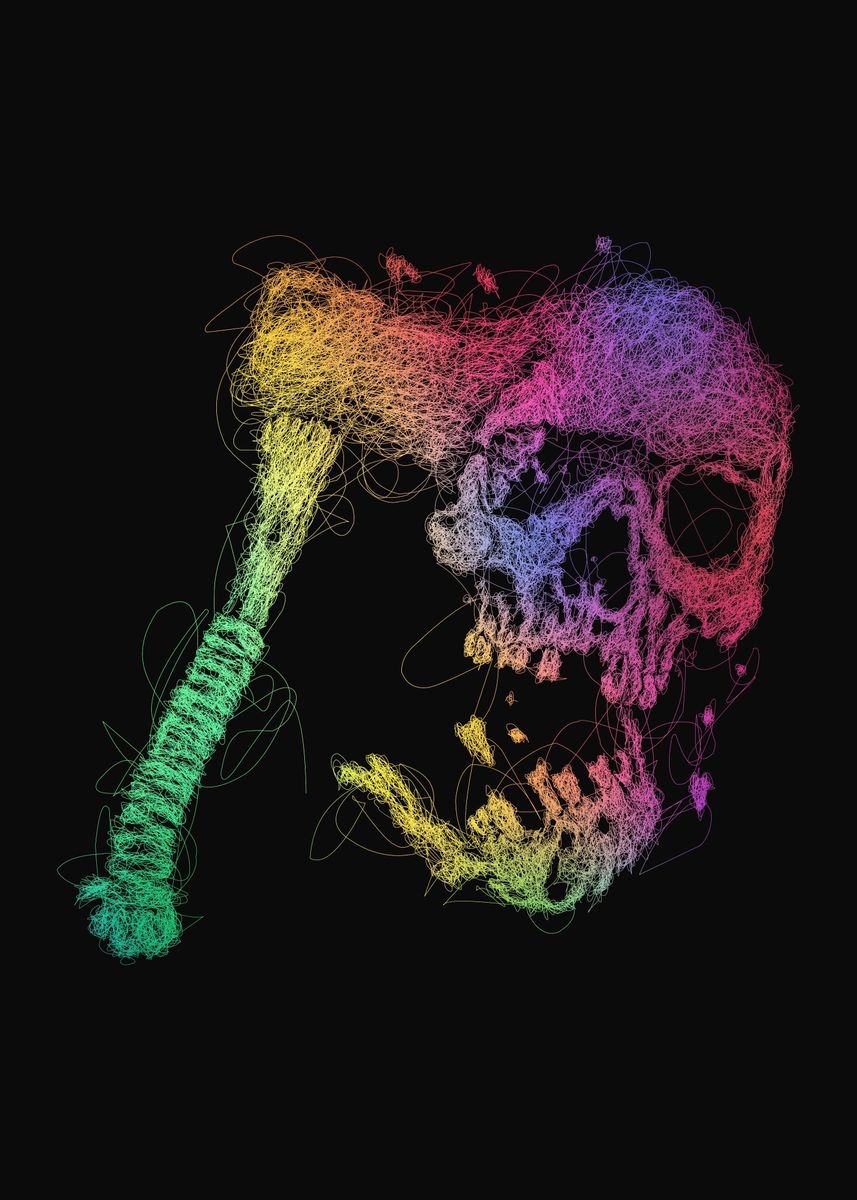 'Skull' Poster, picture, metal print, paint by Evan Arrington | Displate