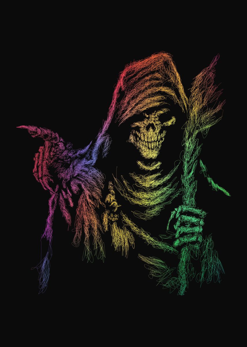 'Bone witch' Poster, picture, metal print, paint by Evan Arrington ...