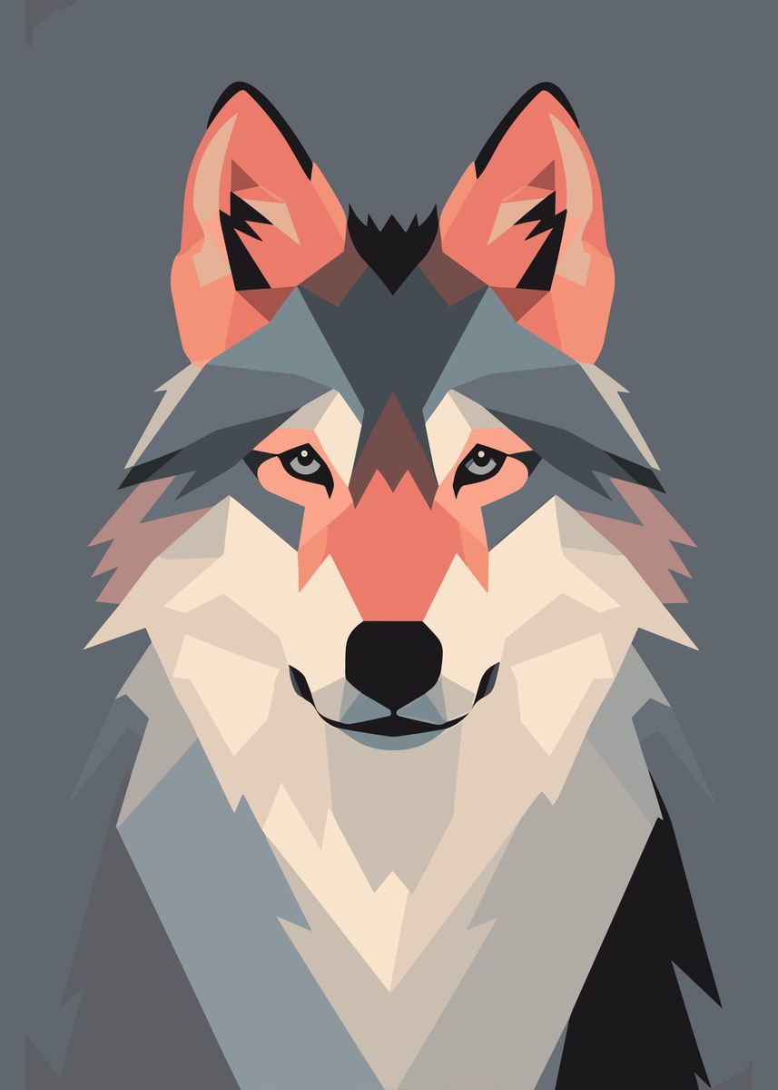 'Animal Minimalist Flat' Poster by hamdanjaz | Displate