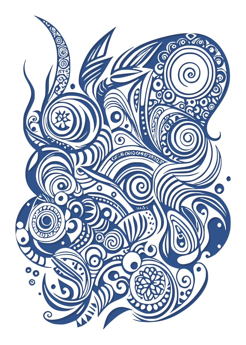 'Modern Tribal Nature' Poster, picture, metal print, paint by Ilya ...