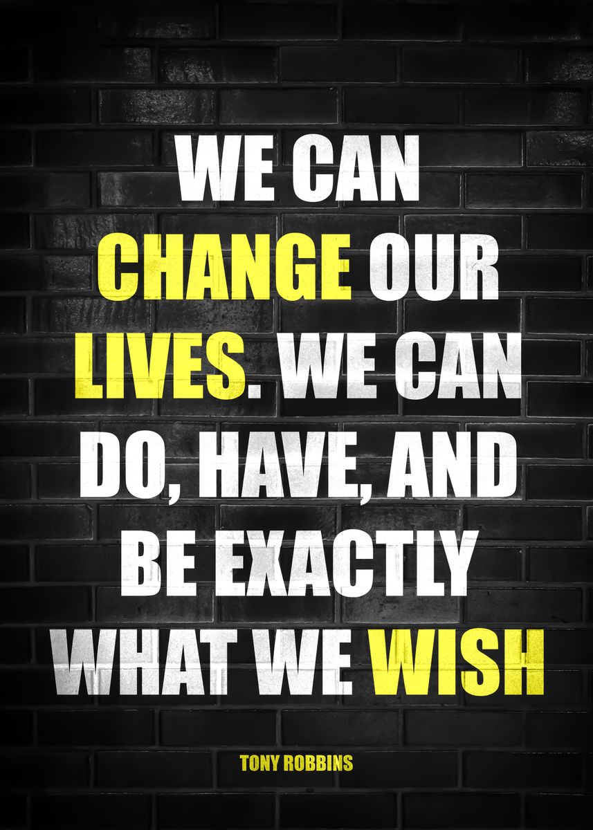 'TONY ROBBINS QUOTE 8' Poster, picture, metal print, paint by ...