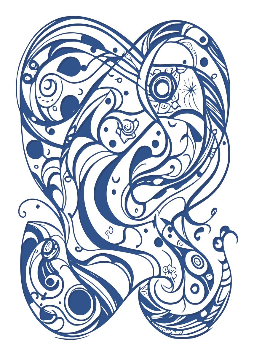 'Modern Tribal Nature' Poster, picture, metal print, paint by Ilya ...