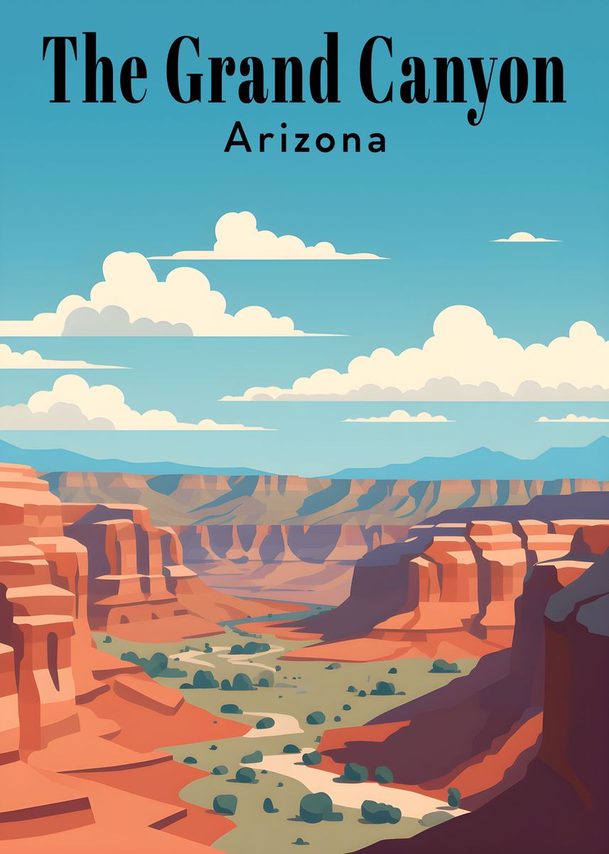 'The Grand Canyon' Poster, picture, metal print, paint by Khloi Marinoy ...