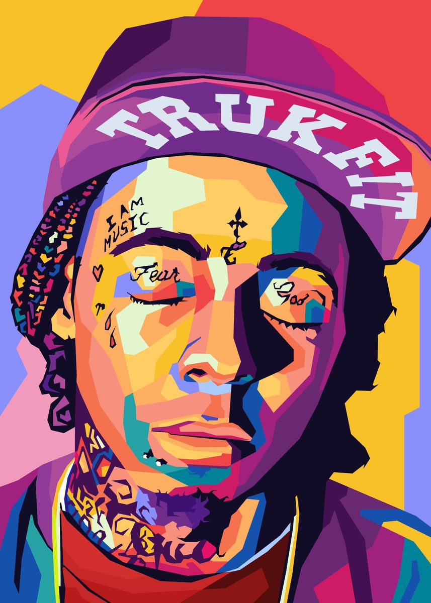 'Musician Rap Lil Pop Style' Poster, picture, metal print, paint by ...