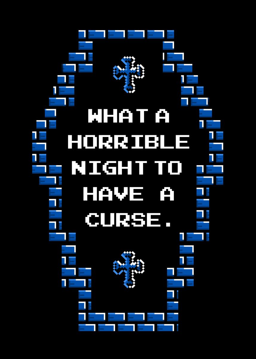 'What a Horrible Night' Poster, picture, metal print, paint by ...