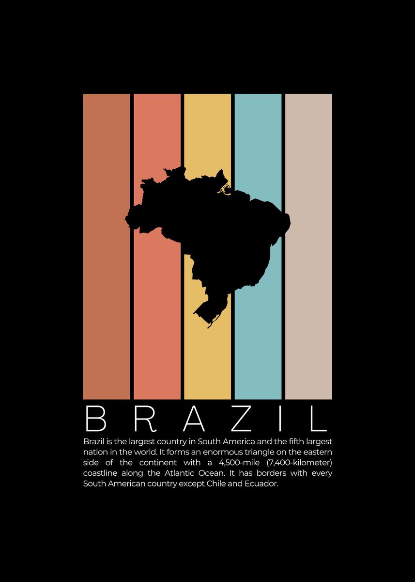 'Brazil Map' Poster, picture, metal print, paint by Sabiqul Fahmi ...