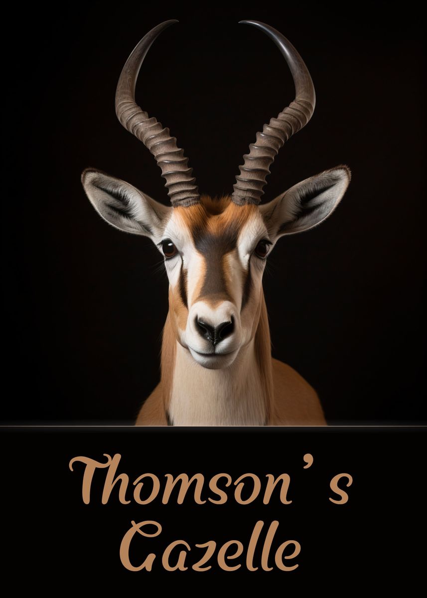 'Thomsons Gazelle' Poster, picture, metal print, paint by Van Zelman ...