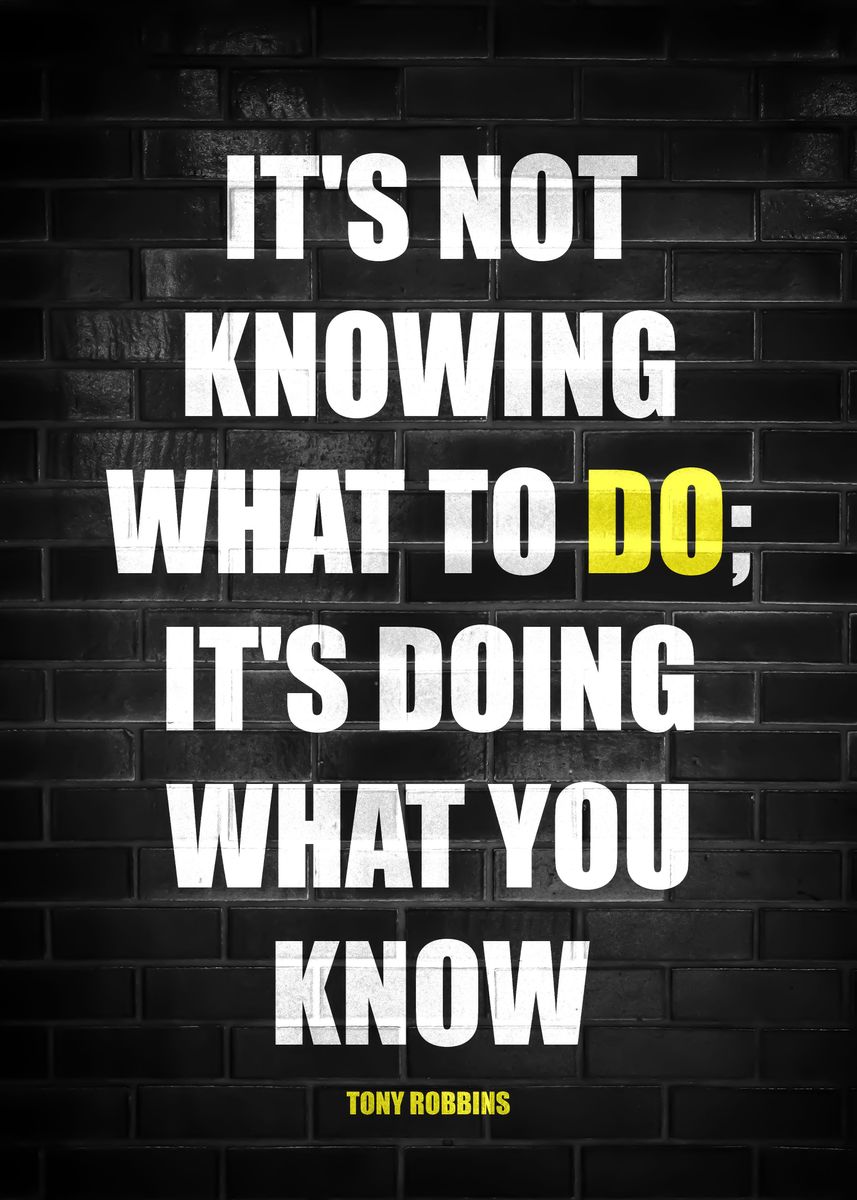 'TONY ROBBINS QUOTE 4' Poster, picture, metal print, paint by ...
