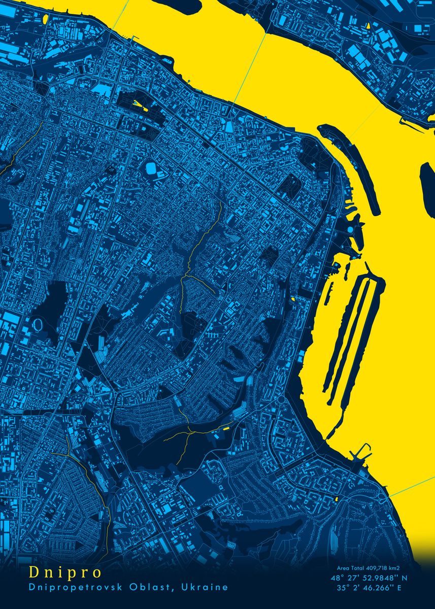 'Dnipro Dnipropetrovsk' Poster, picture, metal print, paint by Dalton ...