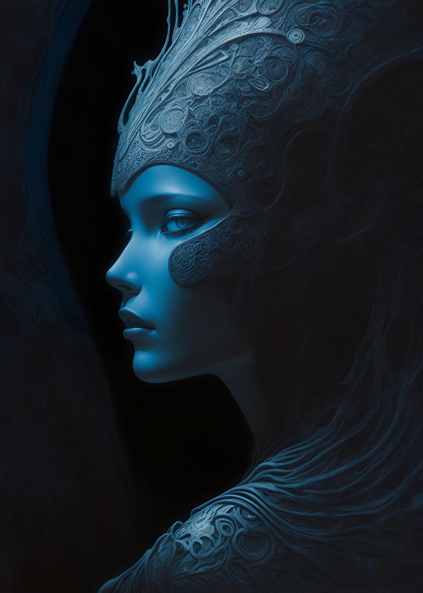 'Blue Side' Poster, picture, metal print, paint by Yexart Design | Displate