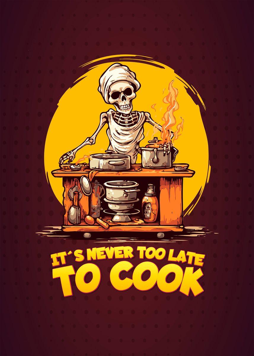 'Skull cooking' Poster by DB P | Displate