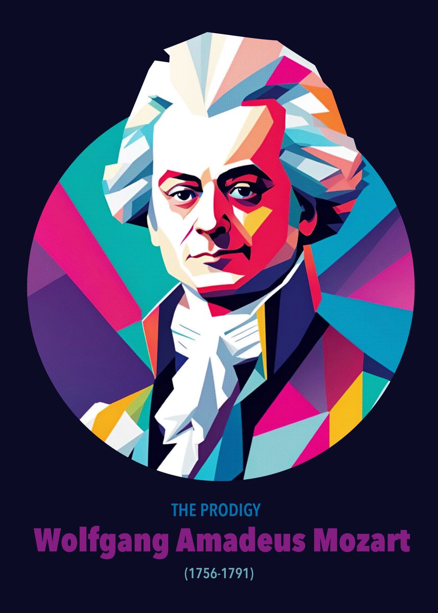'Wolfgang Amadeus Mozart' Poster, picture, metal print, paint by ...