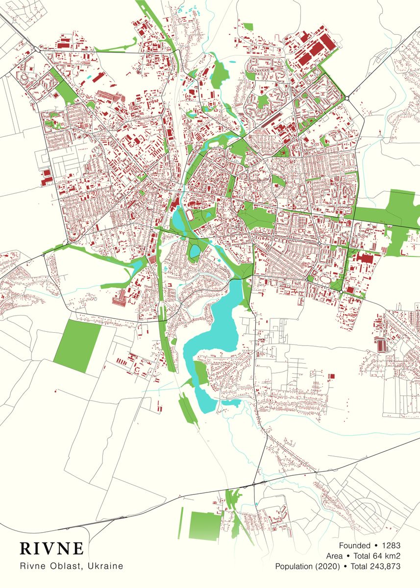 'Rivne Rivne Oblast' Poster, picture, metal print, paint by Terrance ...