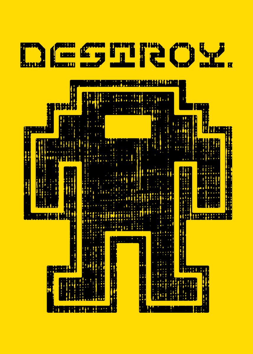 'Destroy' Poster, picture, metal print, paint by Demonigote Shirts ...