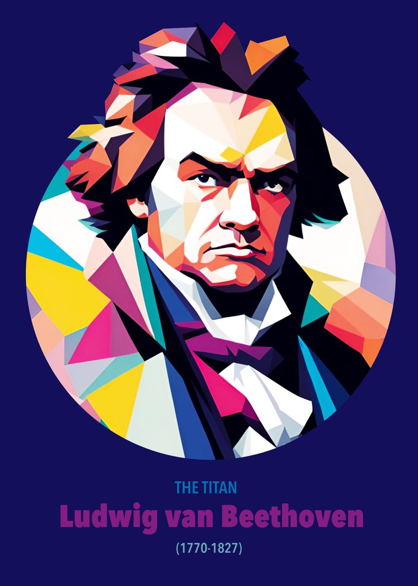 'Ludwig van Beethoven' Poster, picture, metal print, paint by ...