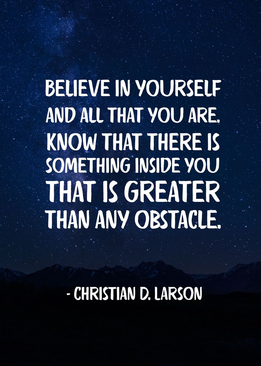 'Believe In you' Poster by Naui Art | Displate