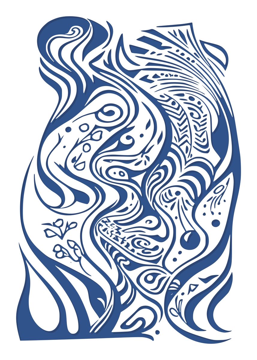 'Modern Tribal Nature' Poster, picture, metal print, paint by Ilya ...