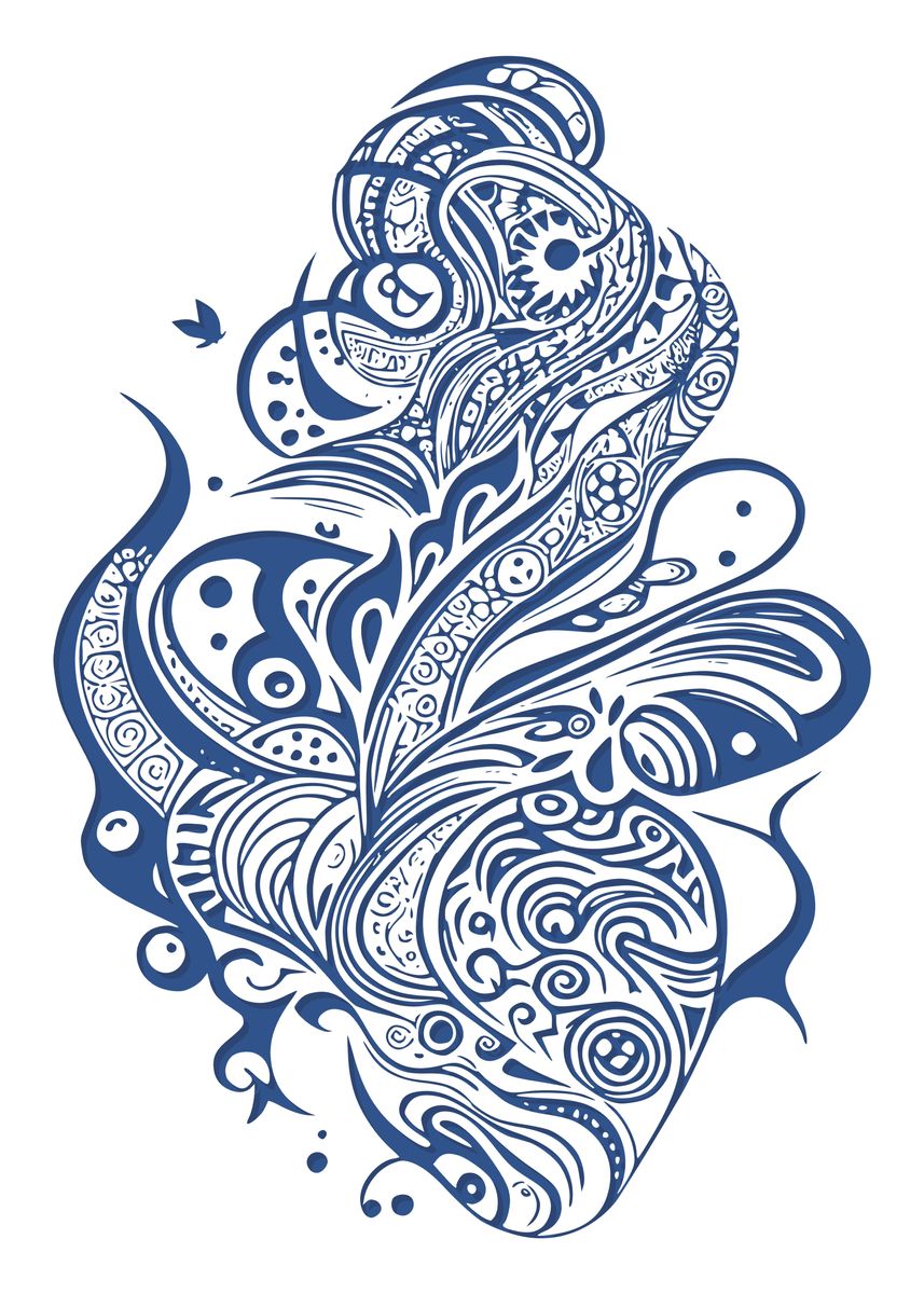 'Modern Tribal Nature' Poster, picture, metal print, paint by Ilya ...