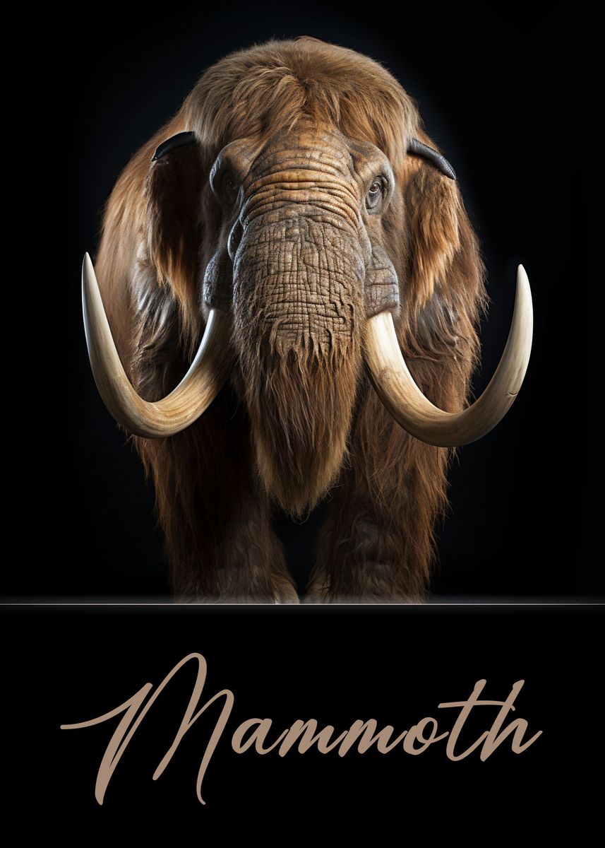 'Mammoth' Poster, picture, metal print, paint by Van Zelman | Displate
