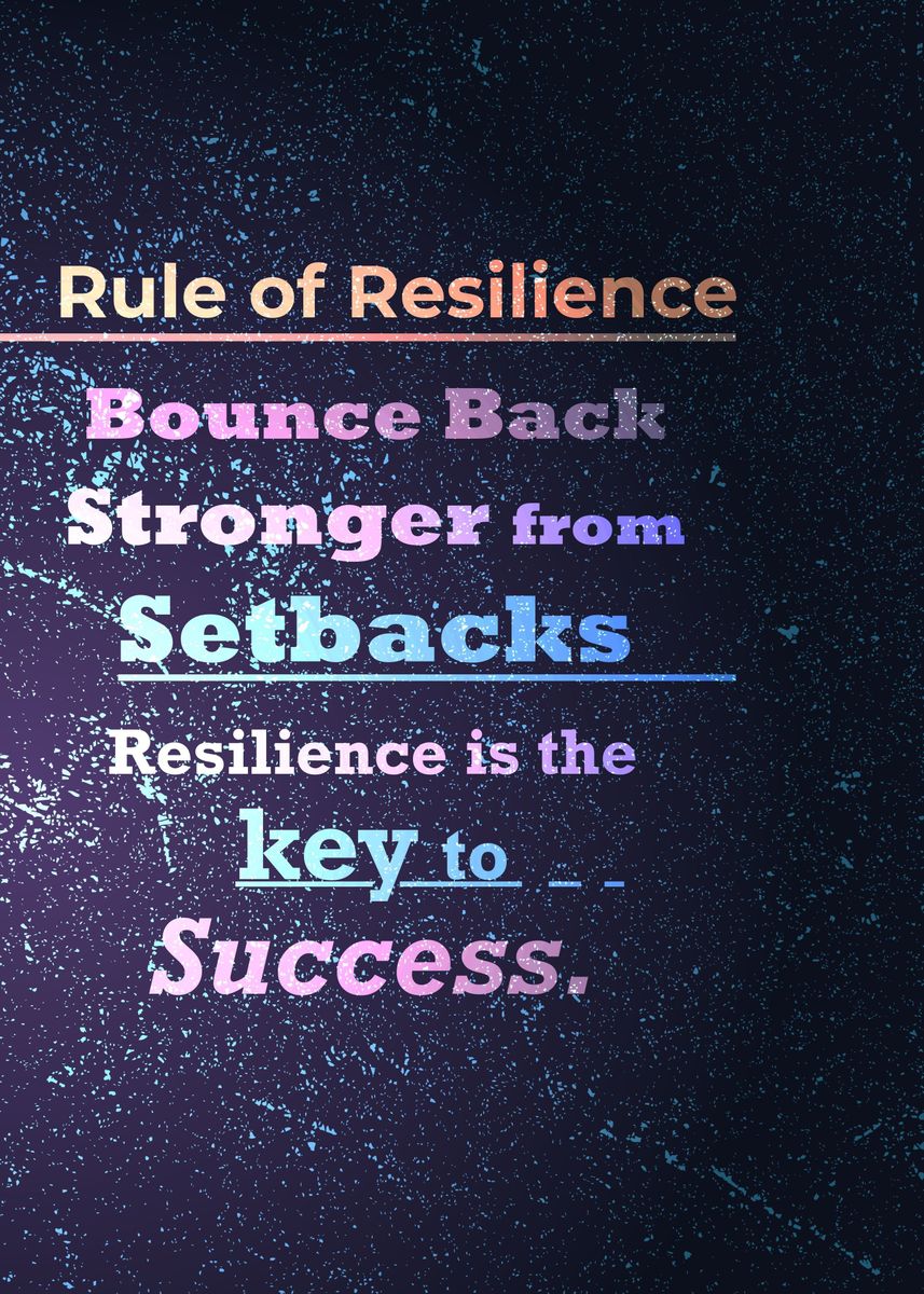 'Rule of Resilience' Poster, picture, metal print, paint by Ilhamqrov ...